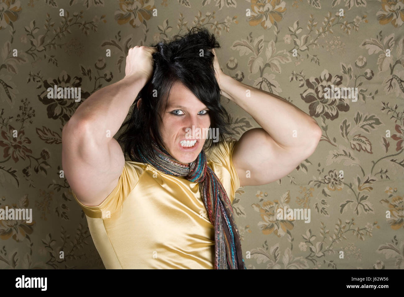 muscle frustration biceps handsome raving furious angry irately flex ...