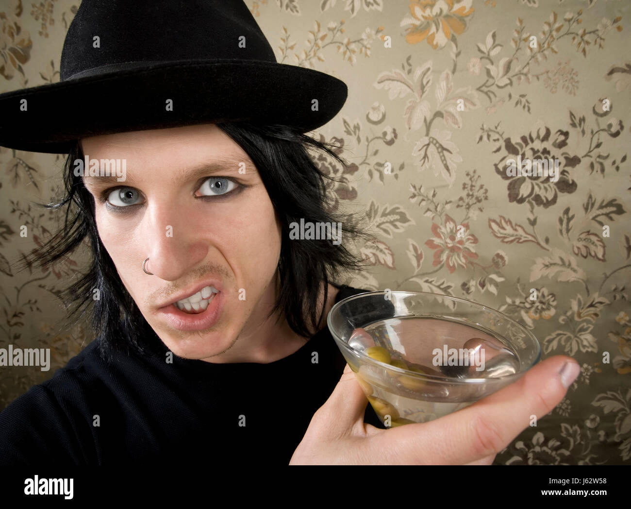 drink drinking bibs alcohol martini olive liquor goth cocktail long ...