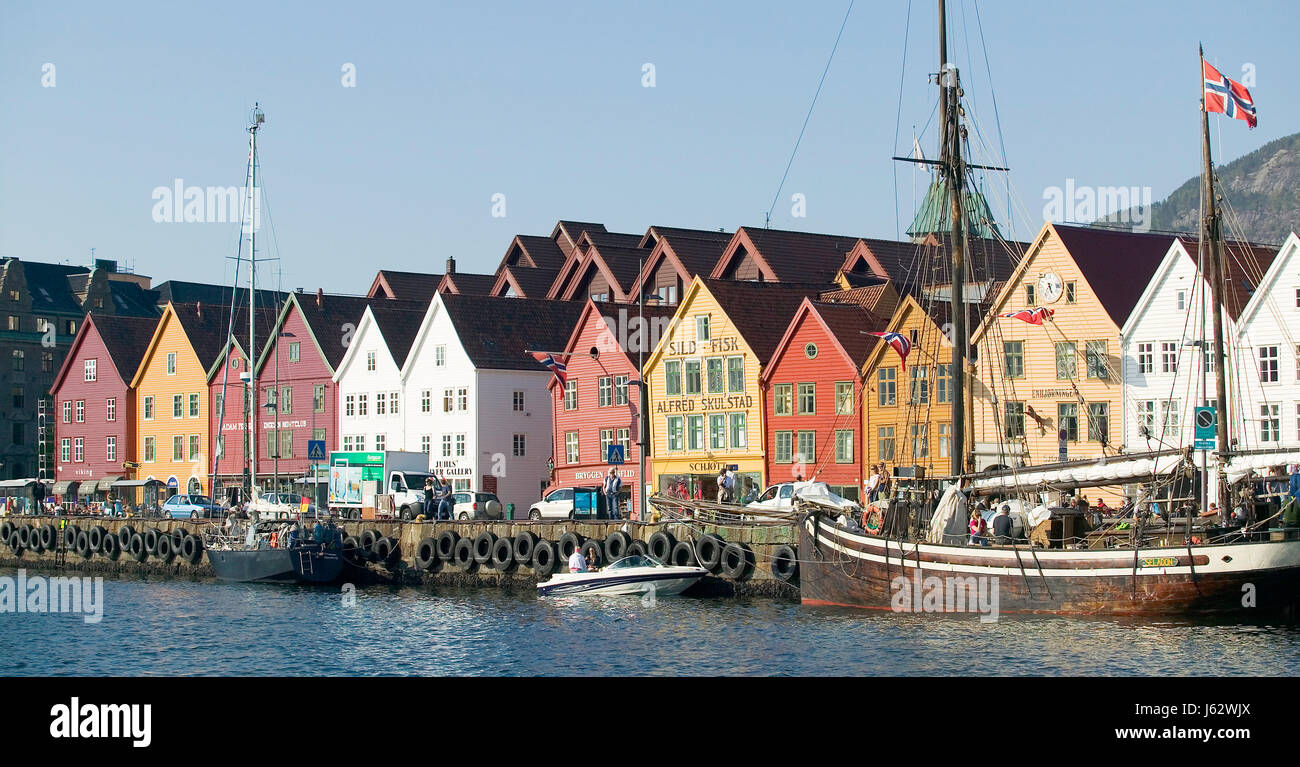house building historical harbor norway harbours salvage medieval ...