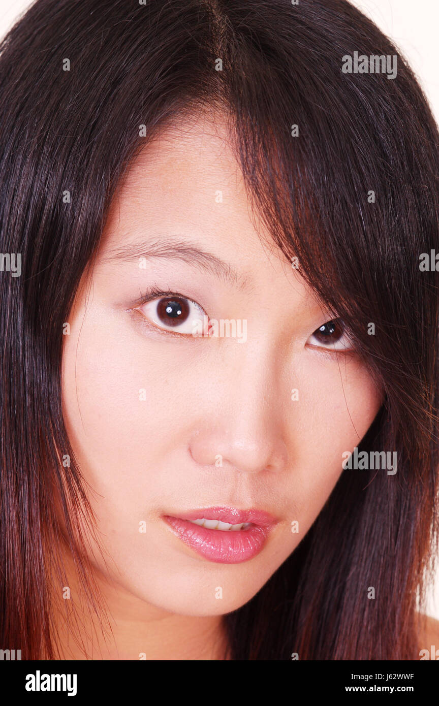 woman face portrait asiatic asian chinese woman girl girls shine shines ...