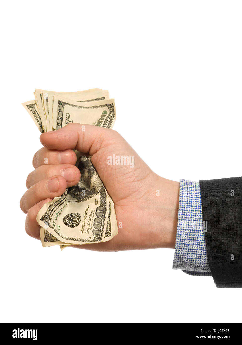 Hand holding 100 dollar bills Cut Out Stock Images & Pictures - Alamy