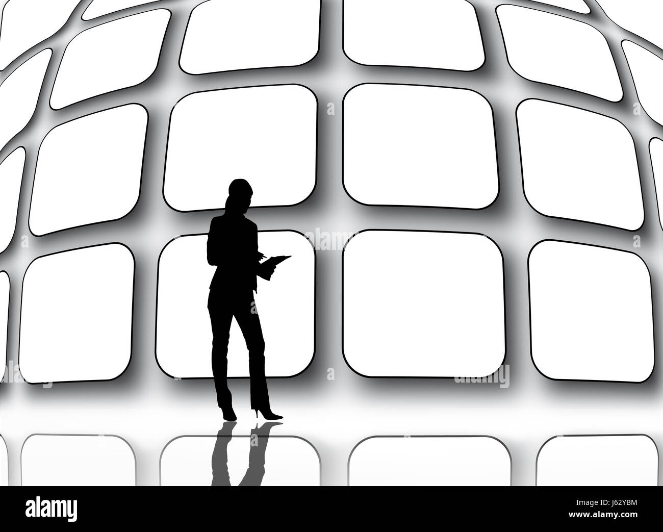 woman screens monitor screen silhouette abstract woman screens graphic ...