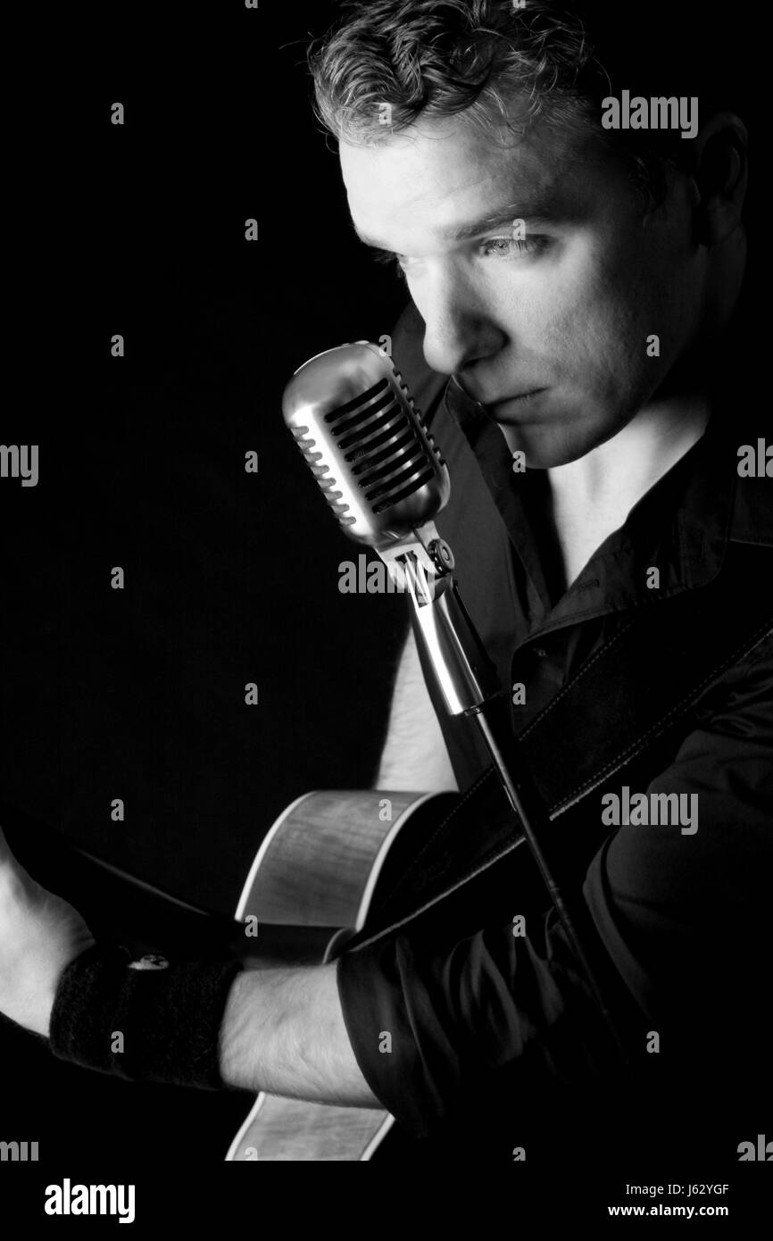 music musician guitar microphone singing young younger man humans human ...