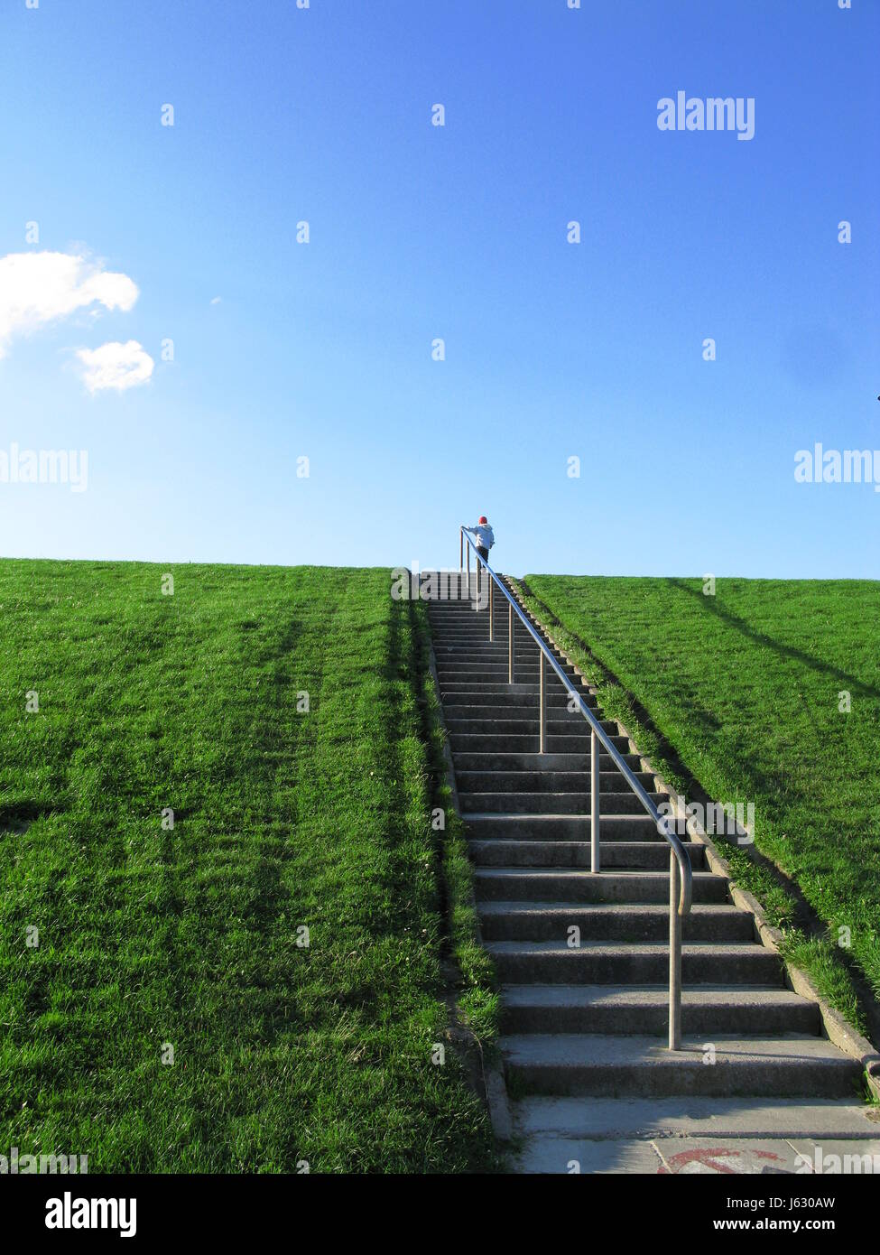 green water north sea salt water sea ocean dike embankment dam boy lad ...