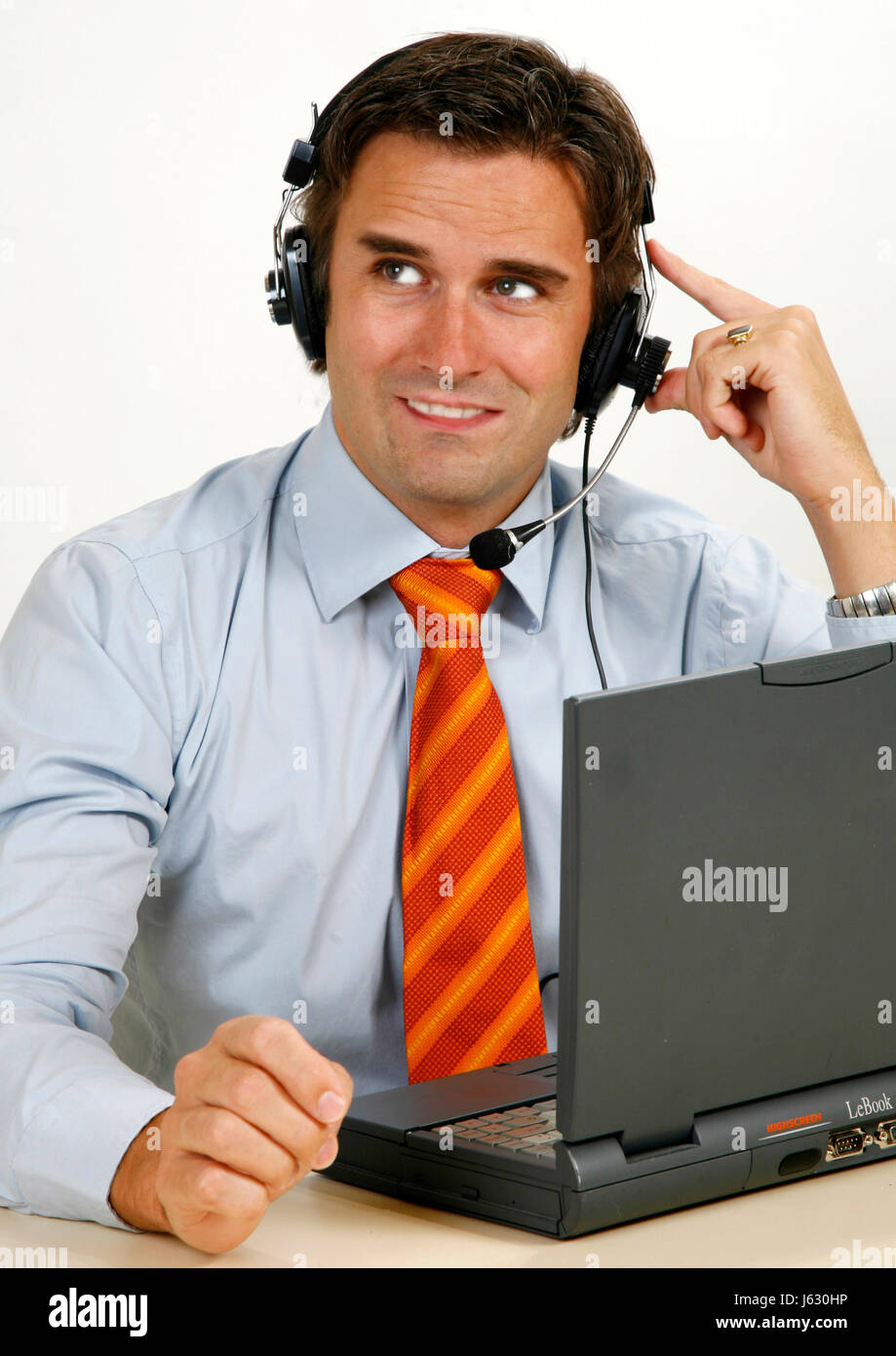 man at notebook Stock Photo - Alamy