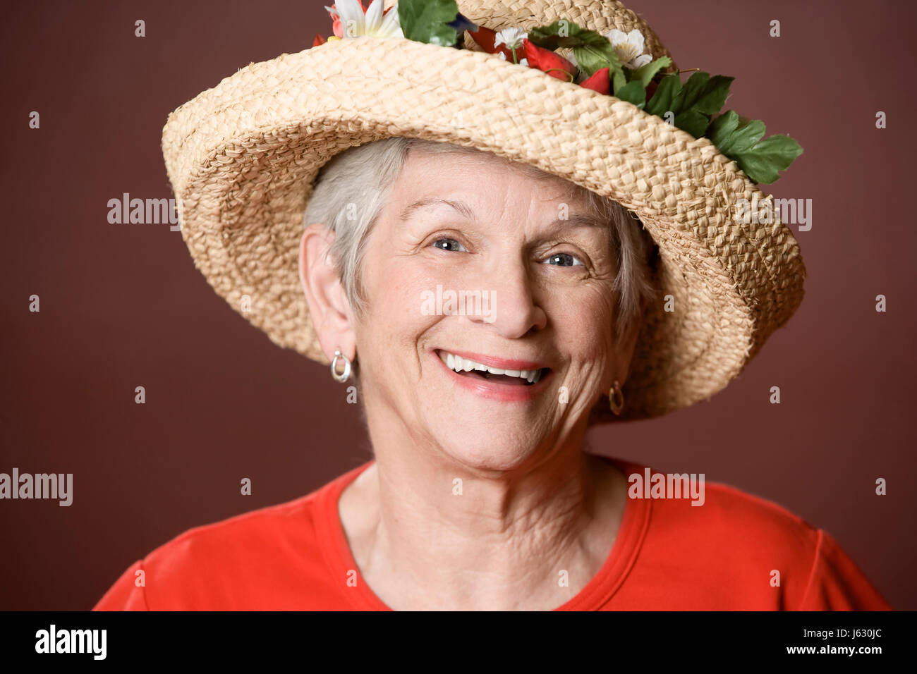 lady female hat eccentric old elderly grey gray elder woman laugh ...