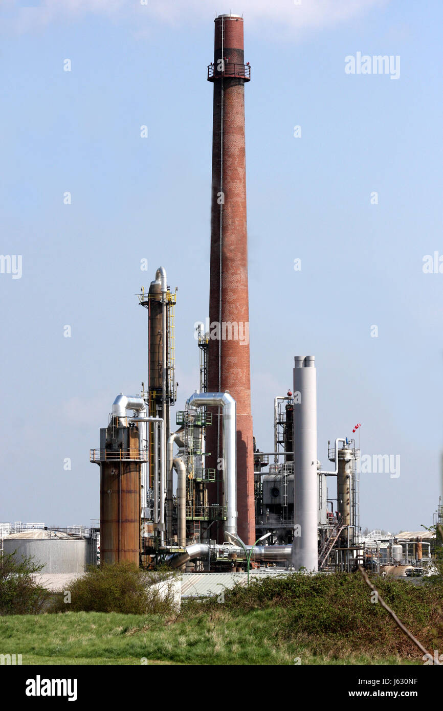 industrial plant manufacturing facility chimney drainpipe chimney-flue ...