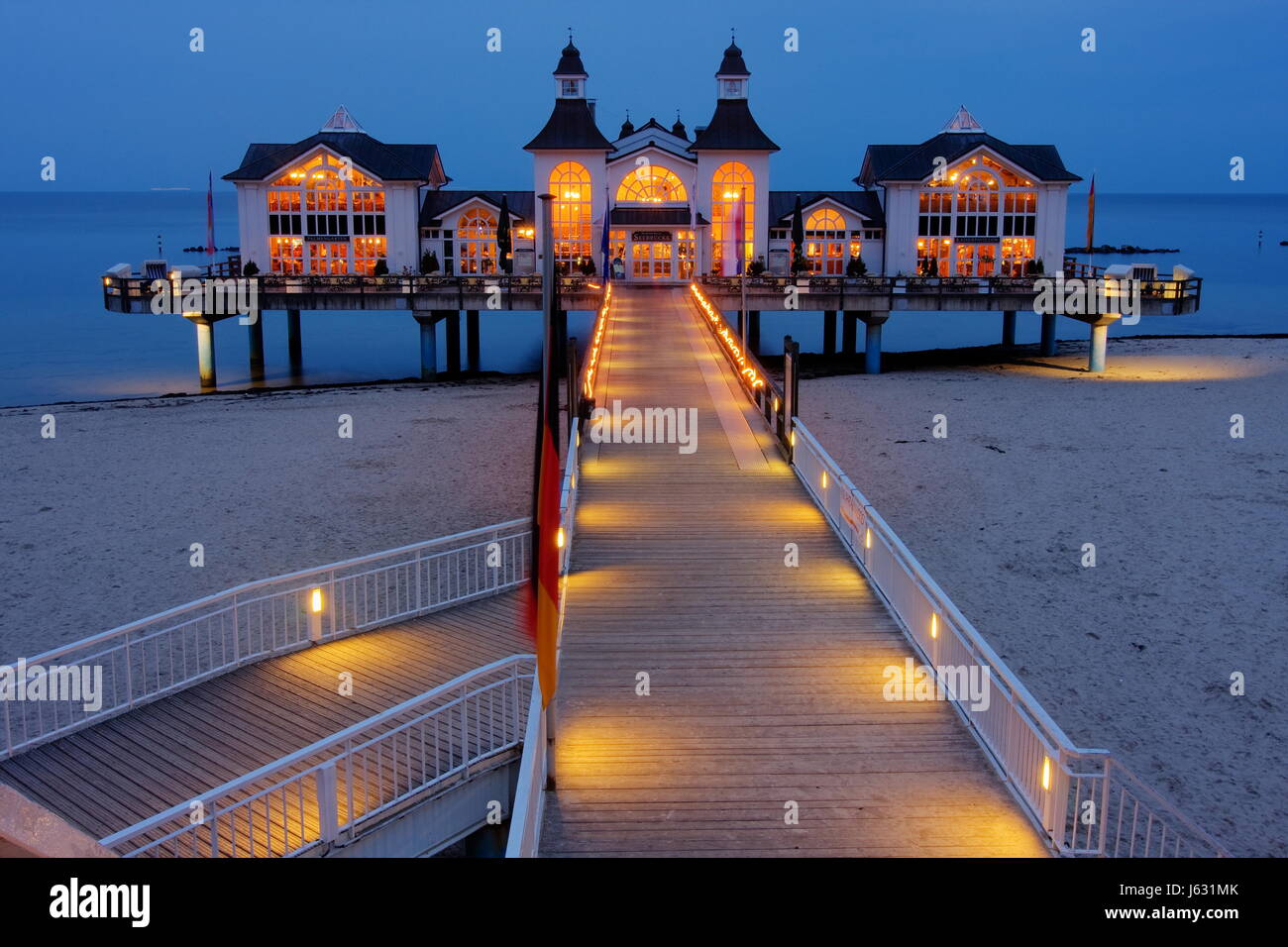lighted lights sunset beach seaside the beach seashore width evening ...