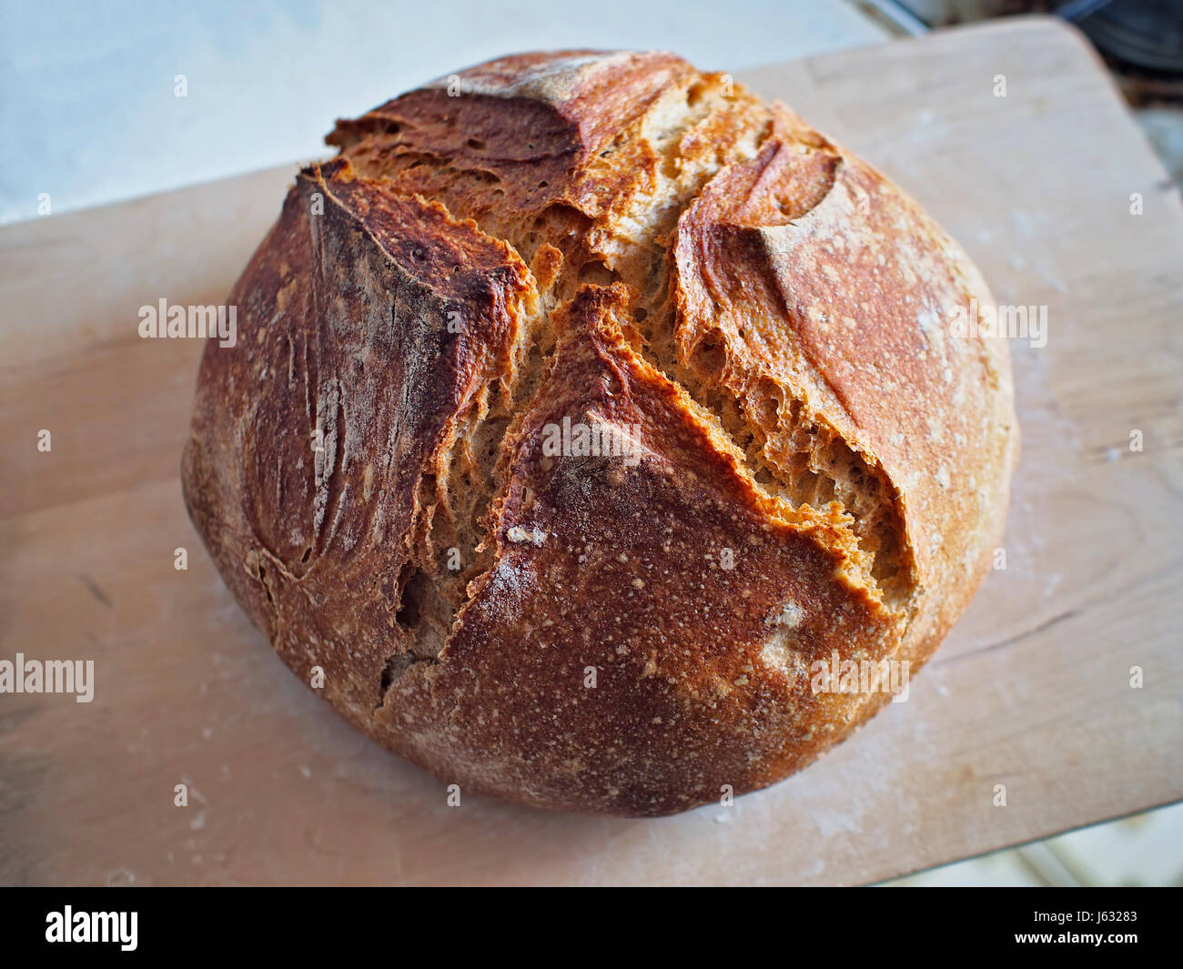 Food. Homemade bread loaf Stock Photo - Alamy