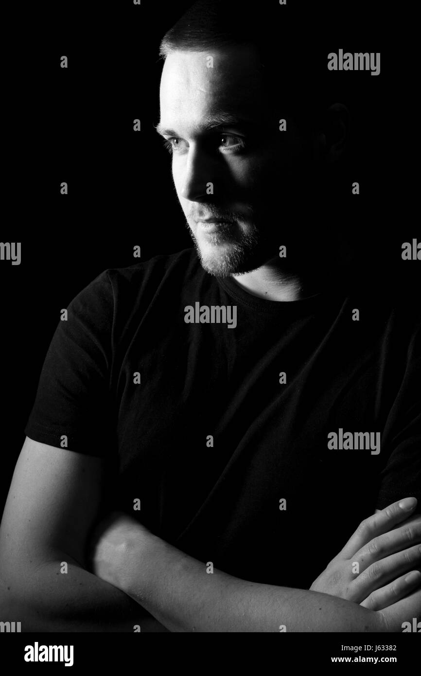 portrait handsome shaddow shadow man men man face portrait black ...