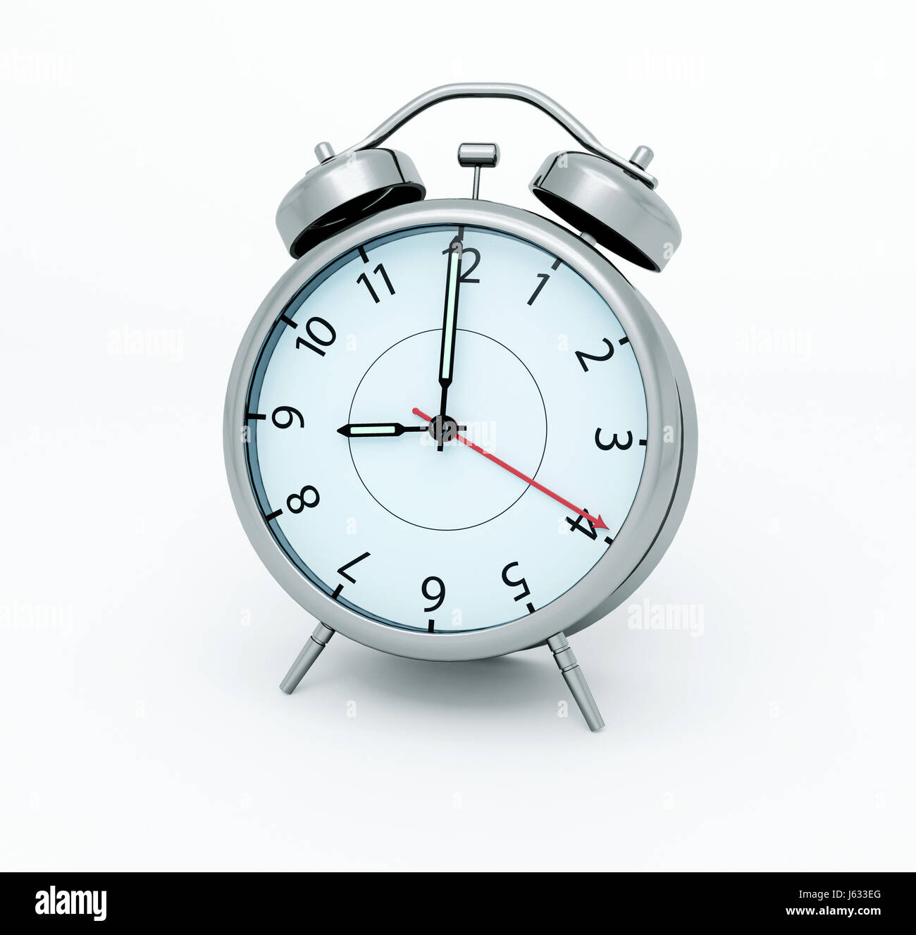 clock date time time indication bell metallic ring render alarm object ...