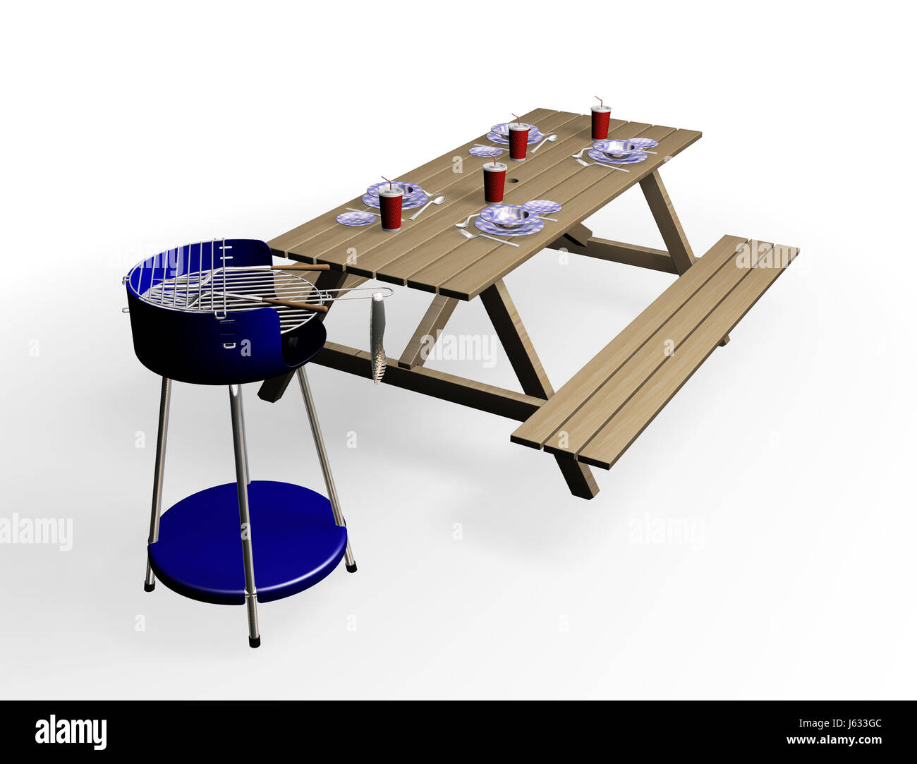 food aliment grill barbecue barbeque bbq bar-b-q seat bench render ...