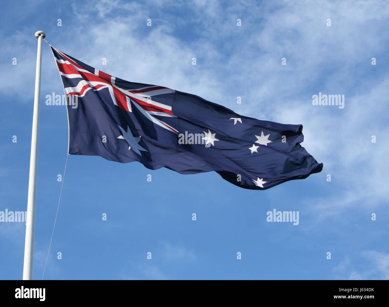 blue australia flag australian firmament sky blue australia flag blow ...