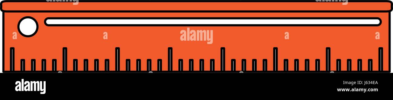 color silhouette image cartoon orange rules for drawing Stock Vector ...