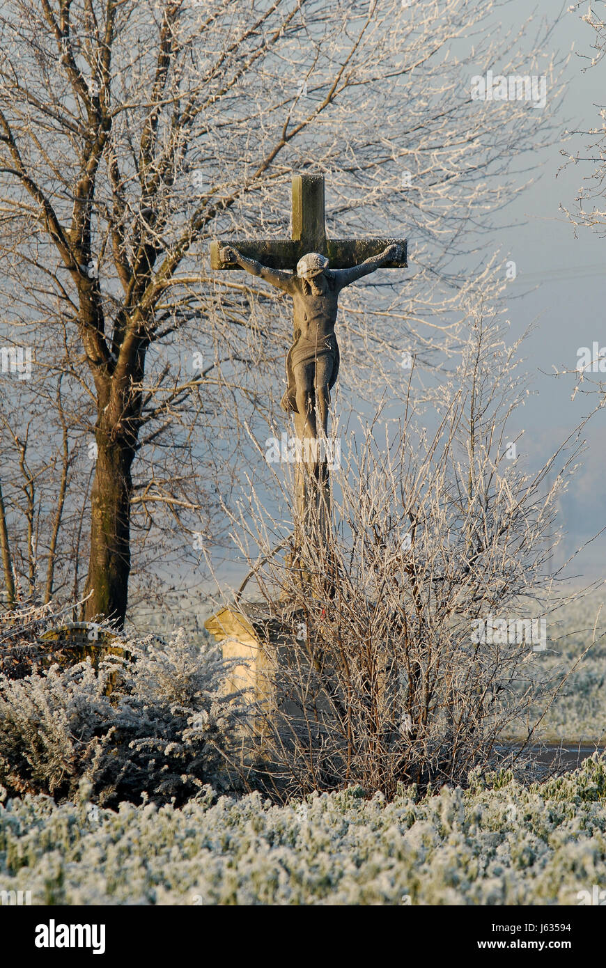 religion winter cross scenery countryside nature religion winter cross ...
