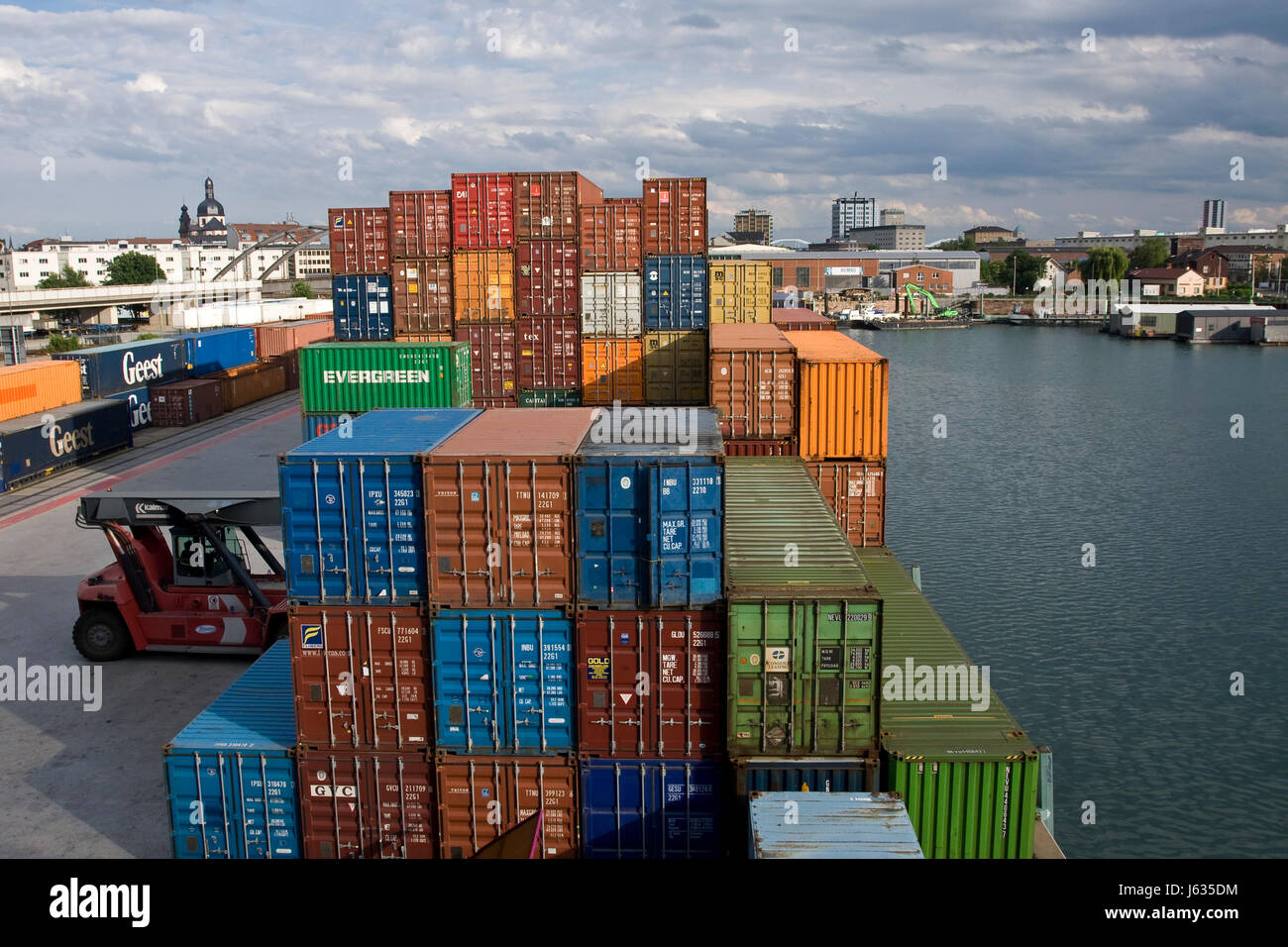 harbor harbours container containers industry bridge navigation harbor ...