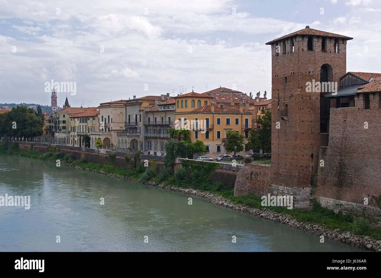 city town old town fortress italian italia italy river water tower ...