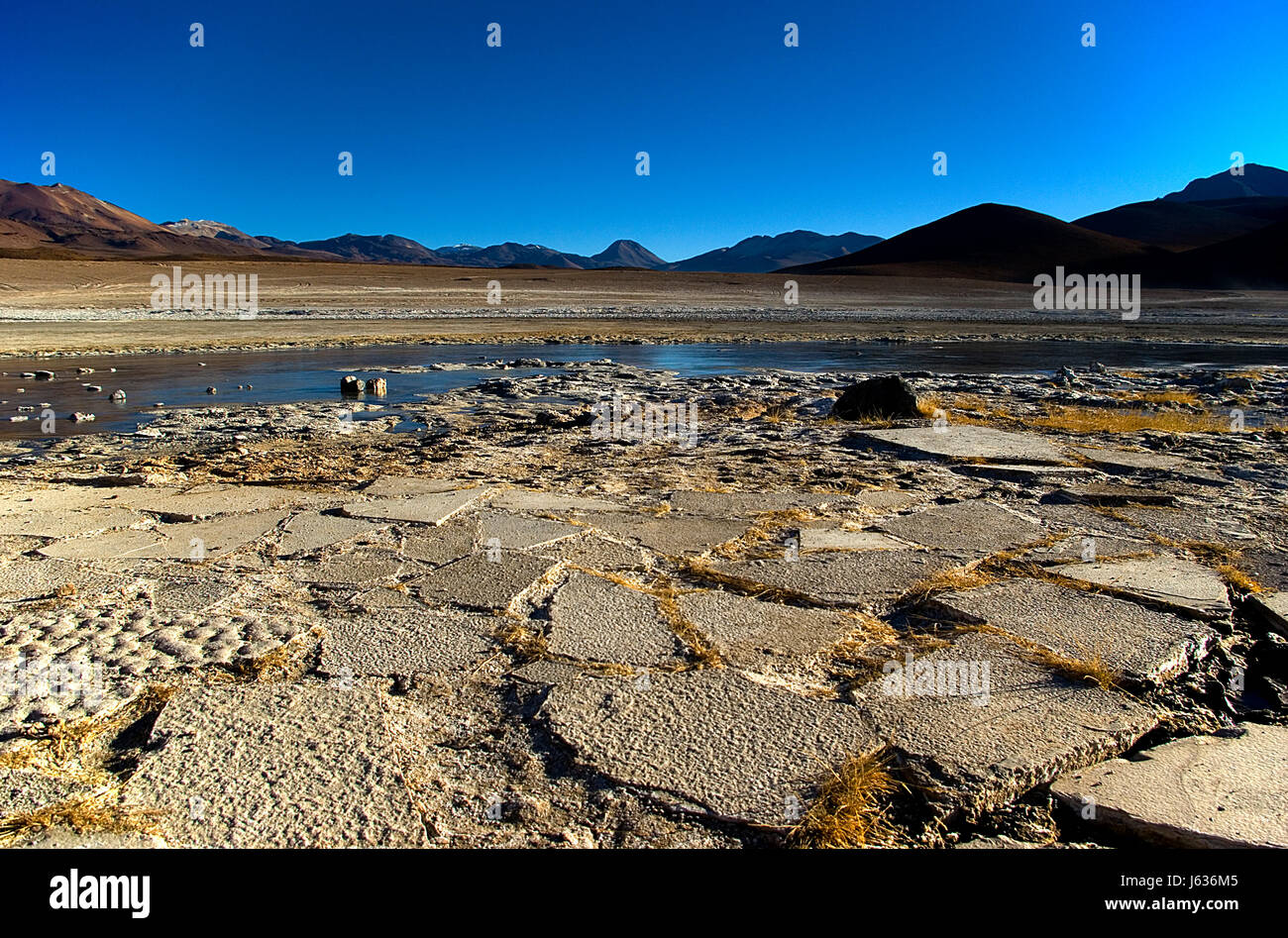 salt south america bolivia vulcan volcano blue mountains green summer ...