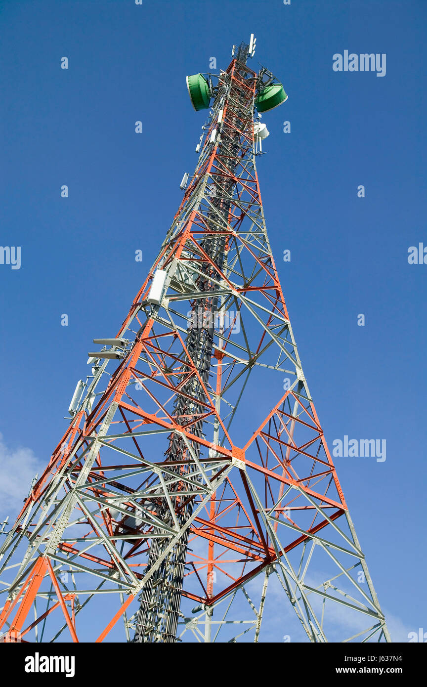 detail steel antenna mast broadcast transmitter radio installation ...