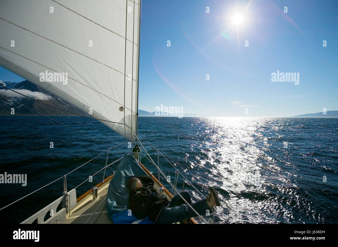 sail norway counter-light sunbeam sailing boat sailboat salt water sea ...