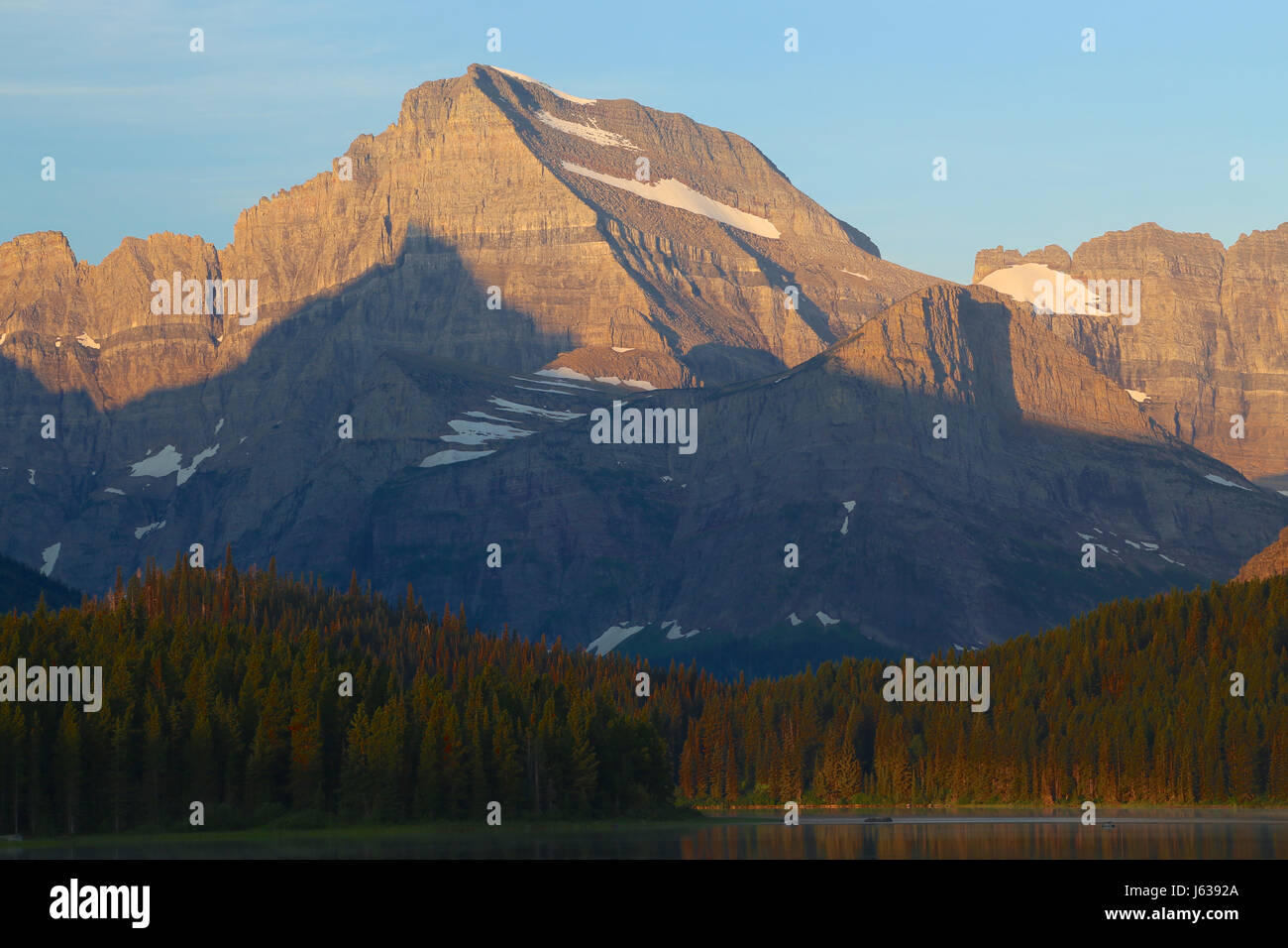 Glacier National Park Alpine lake reflection Stock Photo - Alamy