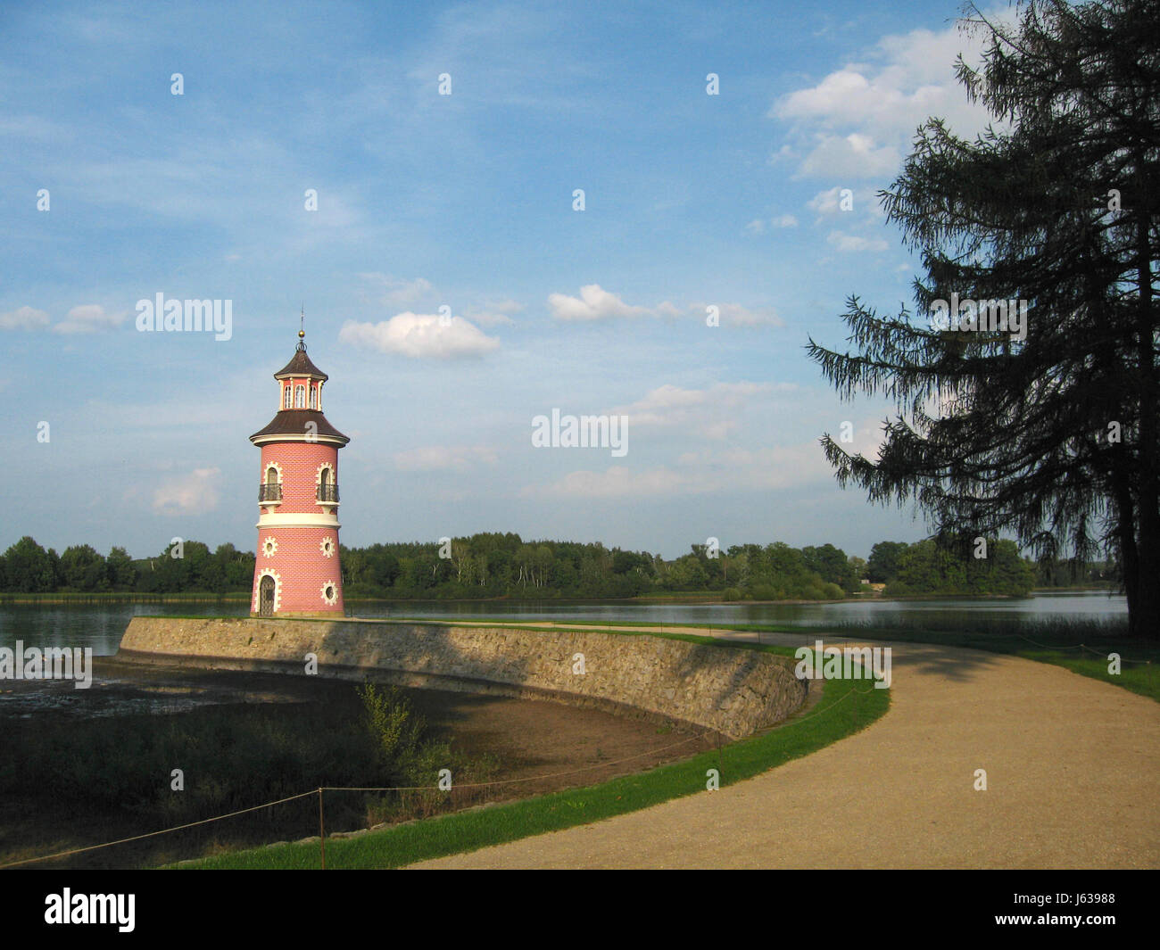tower sightseeing fresh water pond water lighthouse forest tower tree ...