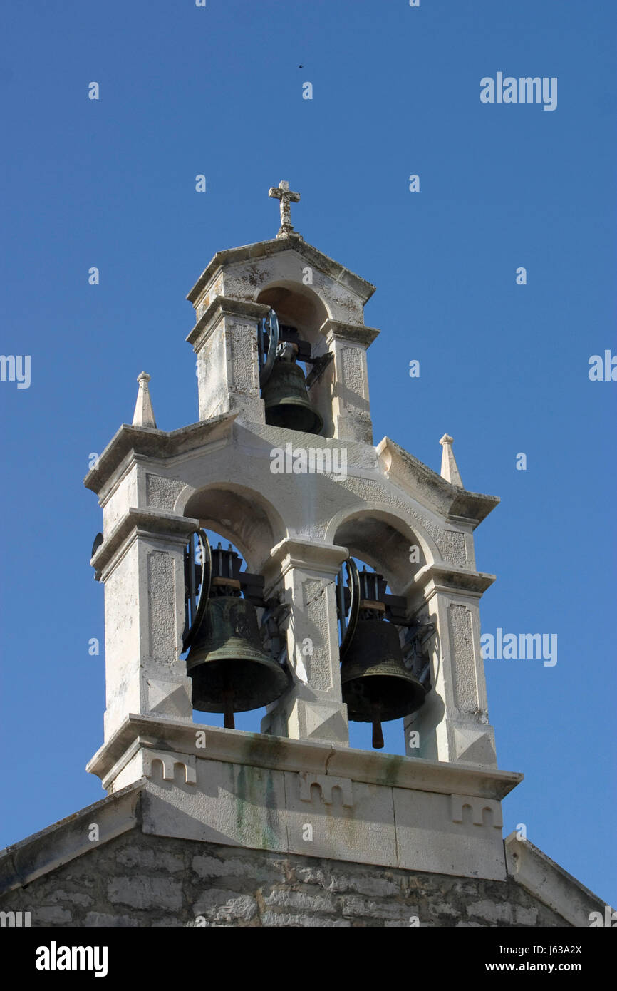 church belfry bowingbells rooftop blue croatia firmament sky dalmatia ...