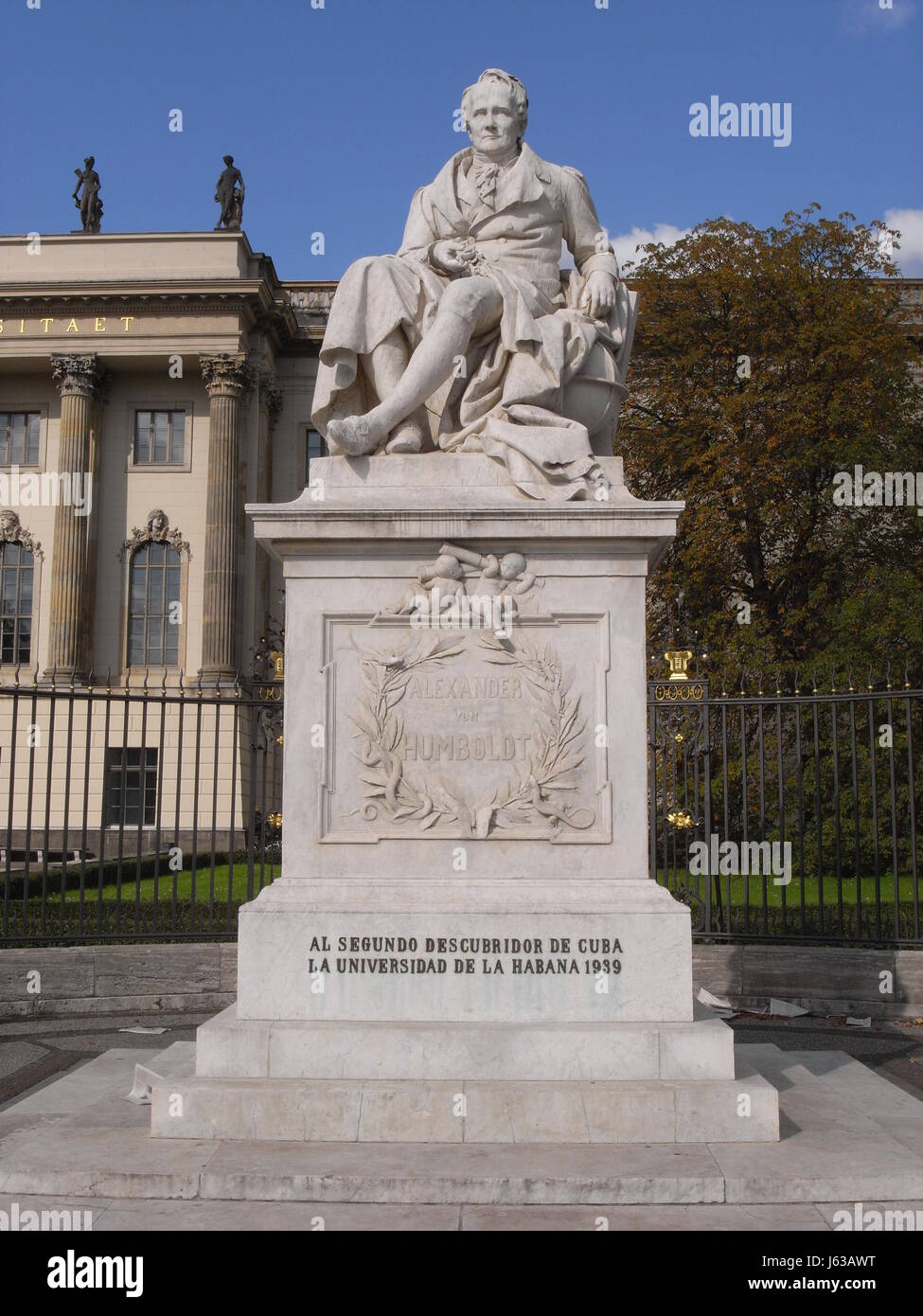 monument statue columns berlin facade university educational ...