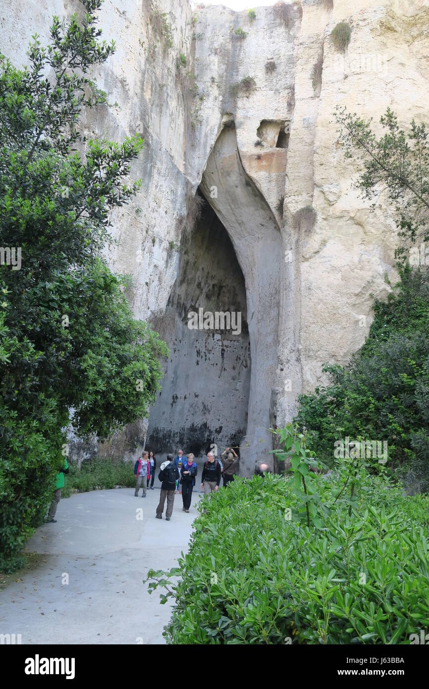 Ear of Dionysius is limestone cave carved out of Temenites hill in ...