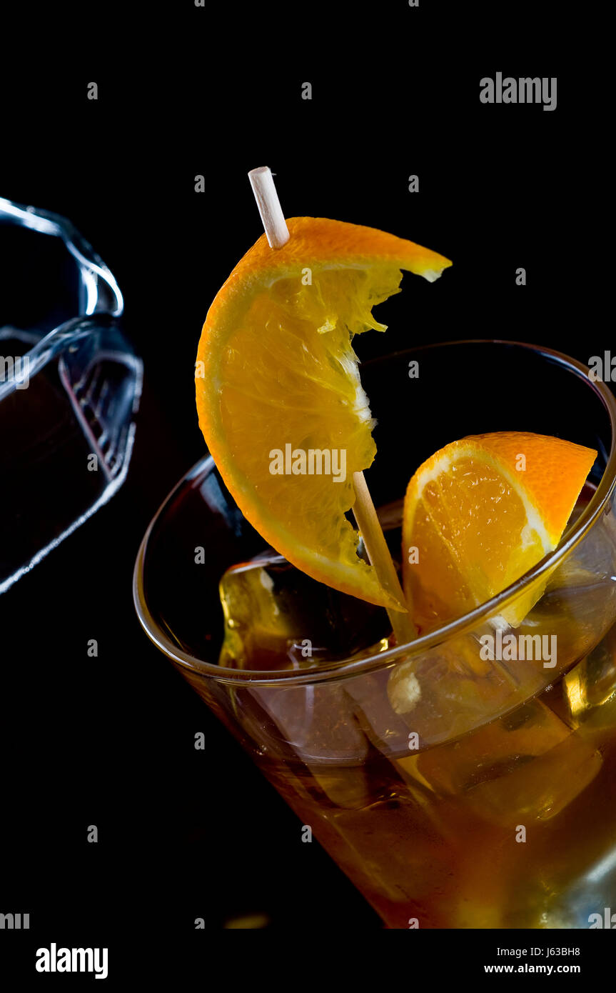 drink ice cube orange iced tea orange shine shines bright lucent light ...