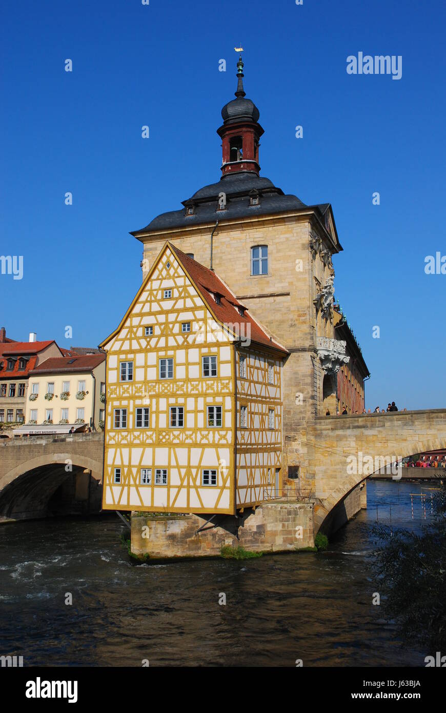 blue tower bavaria frame-work town hall firmament sky building ...