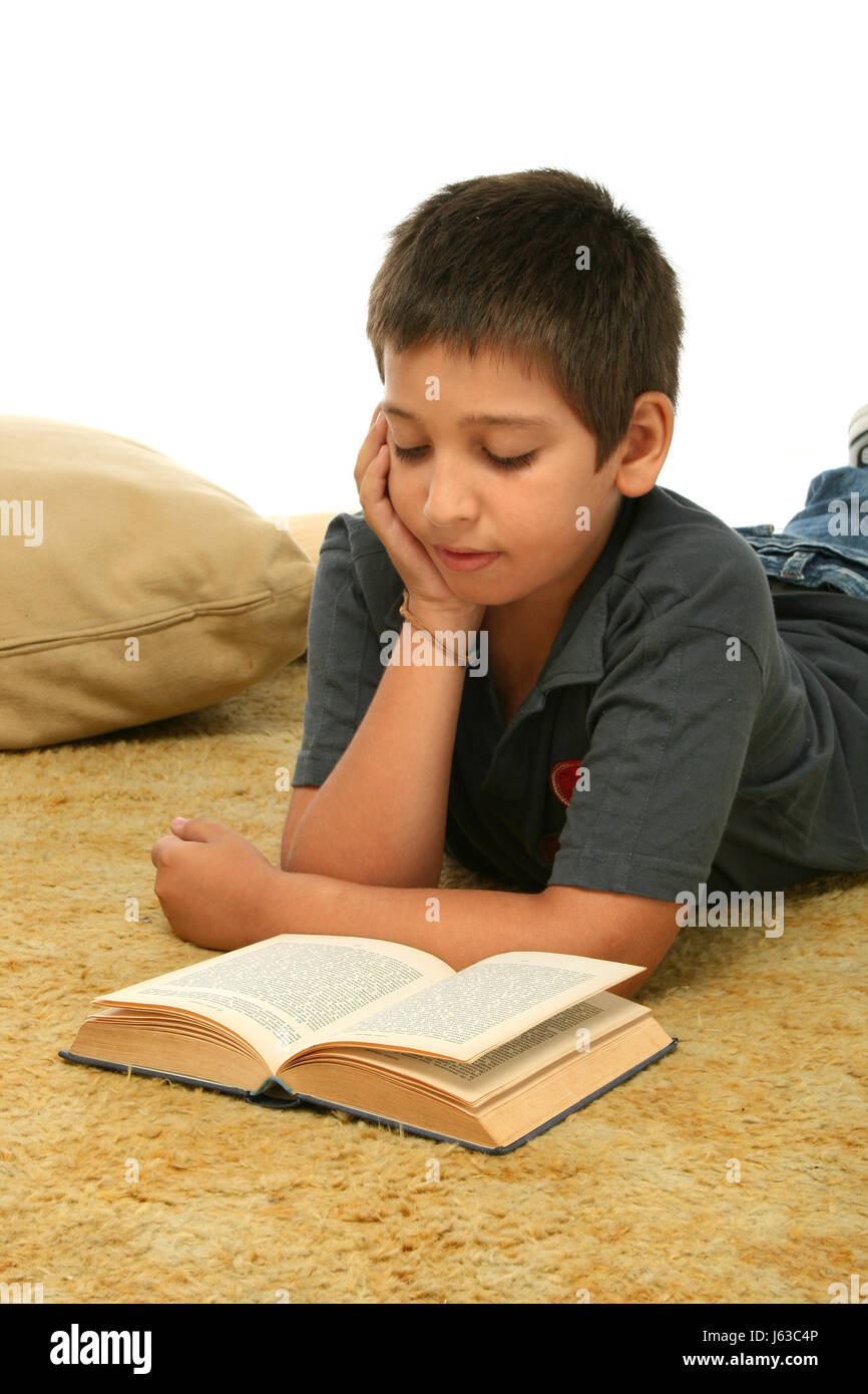 education student reading boy lad male youngster book school ...