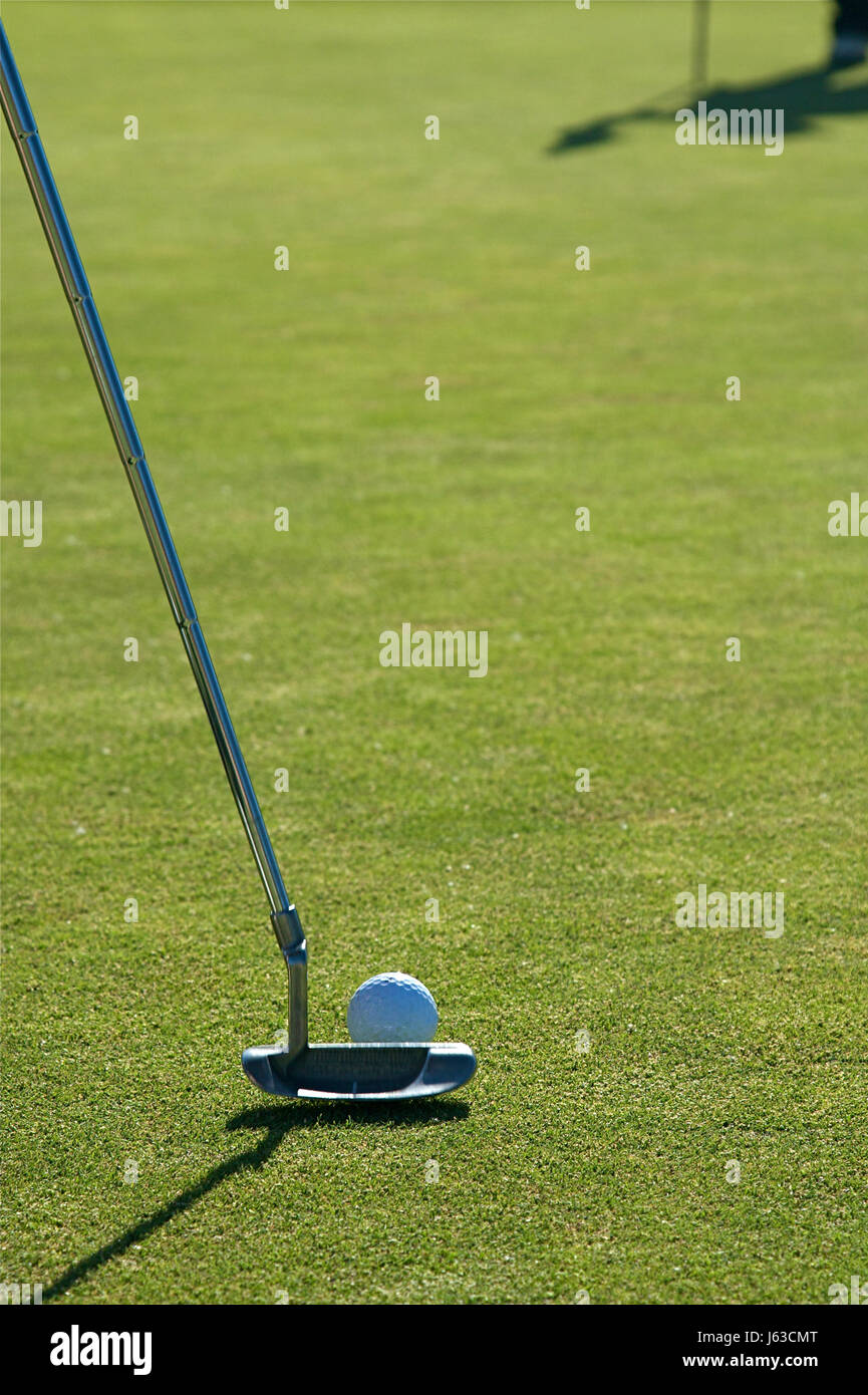 ball round about flag hole golf meadow grass lawn green stick cup spare ...