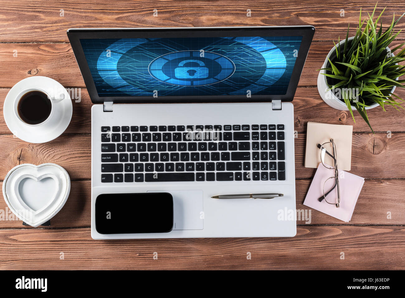 Office Table With Laptop High Resolution Stock Photography and Images ...