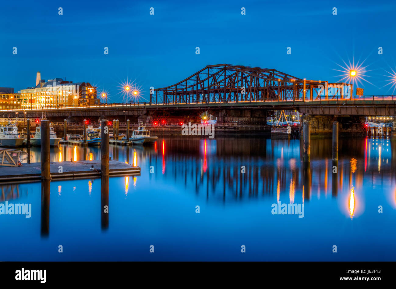 Charlestown Bridge North End Boston Stock Photo - Alamy