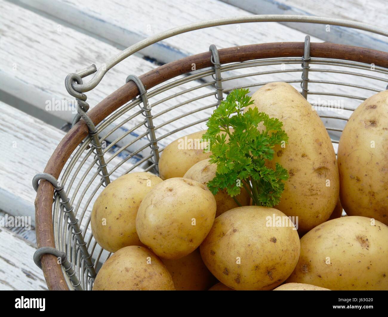potatoes in basket Stock Photo - Alamy