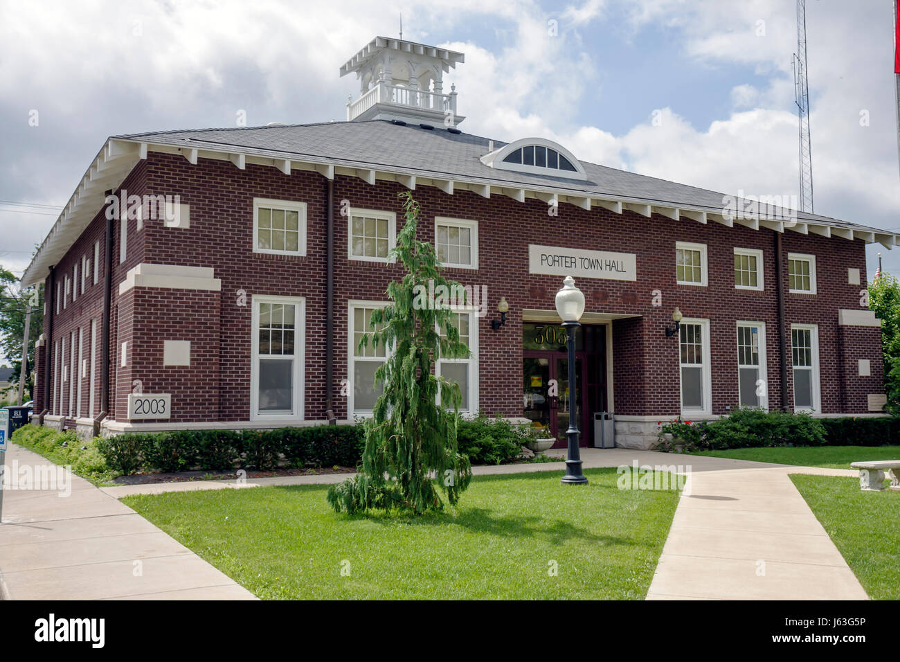 Indiana Porter,Porter Town Hall,local government,two story building ...