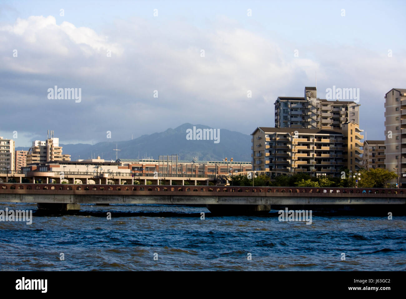 asia bridge skycraper tenements skyline japan asia bridge skycraper ...