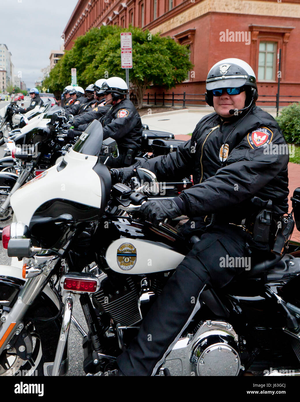 Durham, North Carolina Police Department motorcycle unit policeman ...