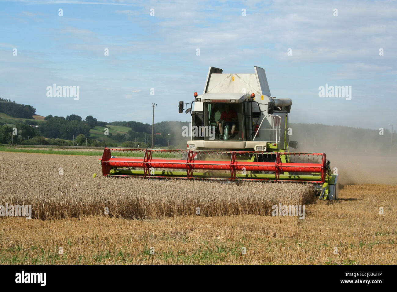 agriculture farming field grain wheat combine harvester harvest food ...