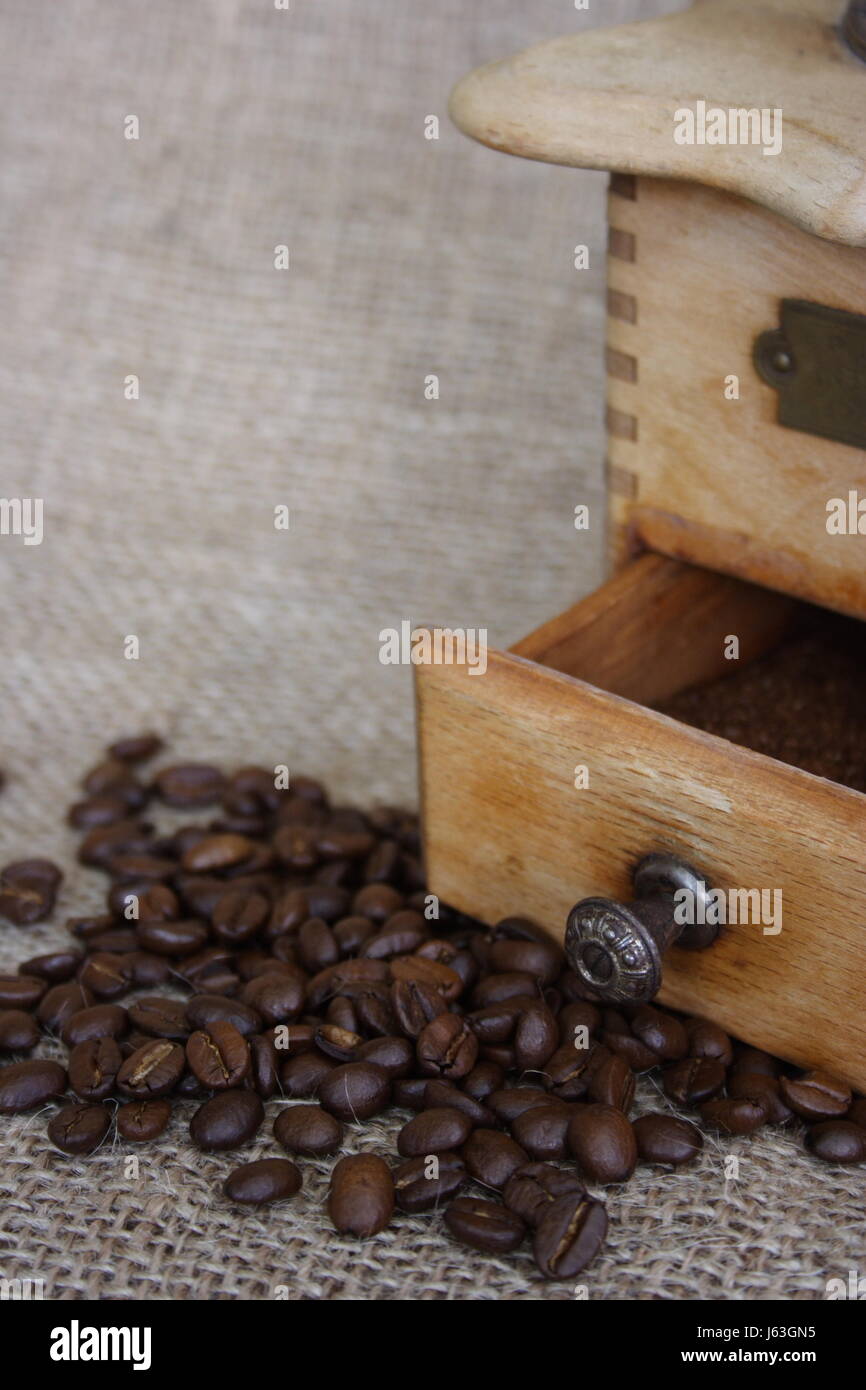 wood beans container coffee mill drawer coffee coffee bean wood flavour ...