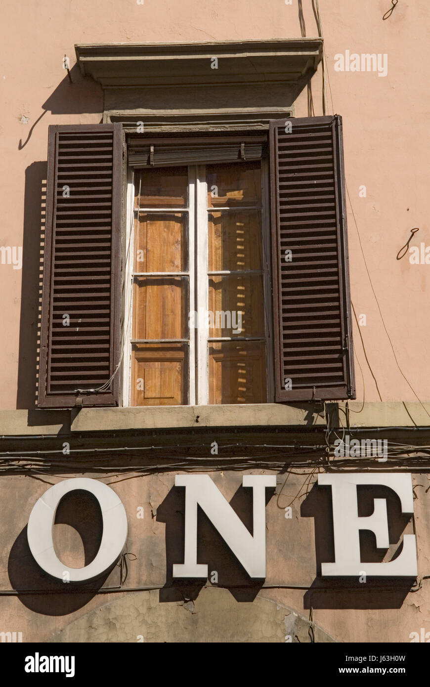 window porthole dormer window pane facade shutters one shutter window ...