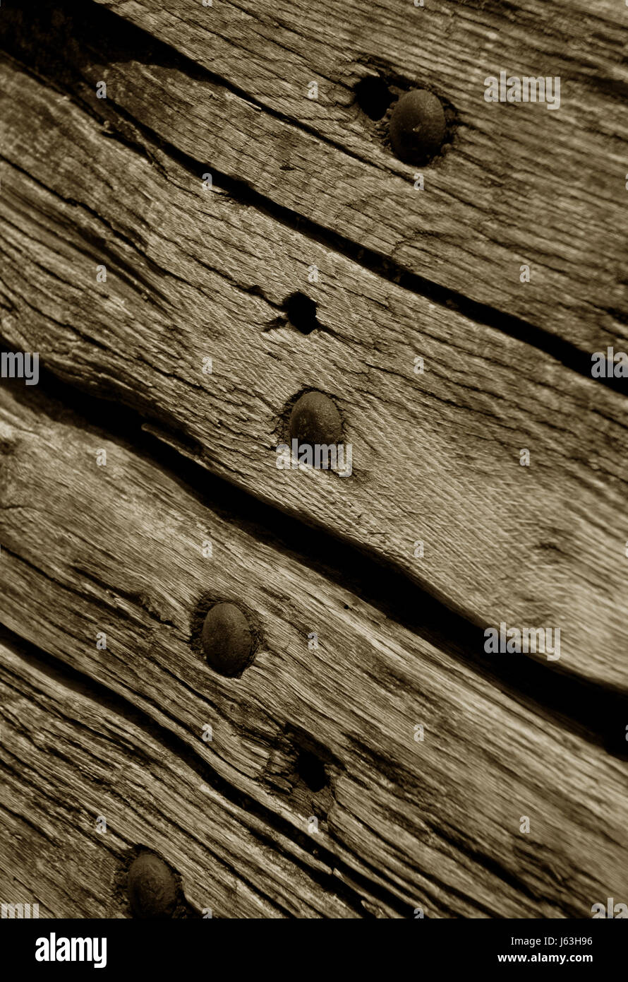 wood beam diagonal screw crannies fissured cracked wood beam bw ...