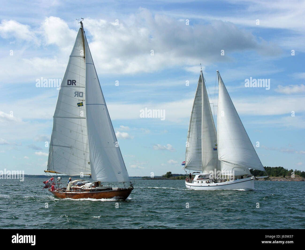sailing in the swedish archipelago Stock Photo - Alamy