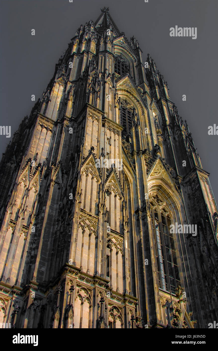 tower church cologne cathedral steeple devotion service tower belief ...