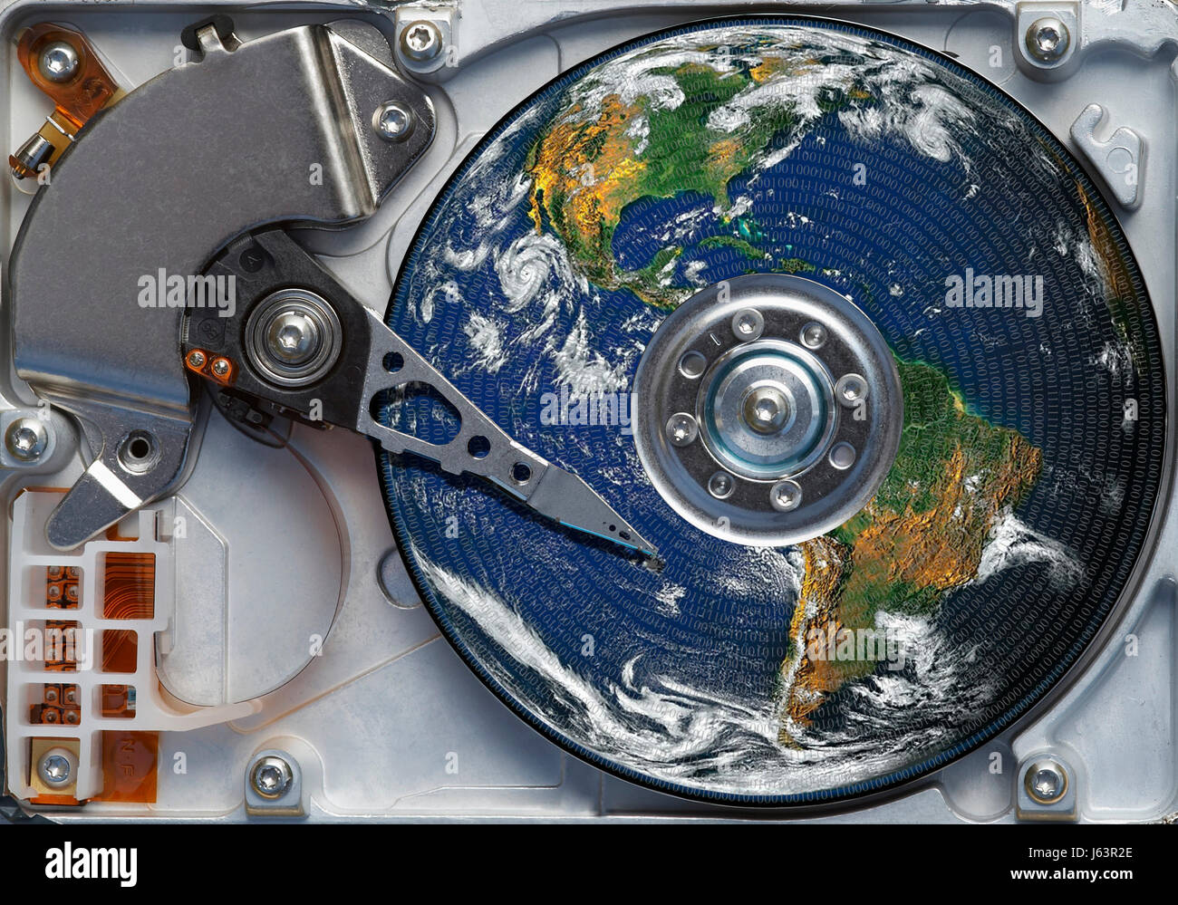 composition hardware technology globe planet earth world computers ...