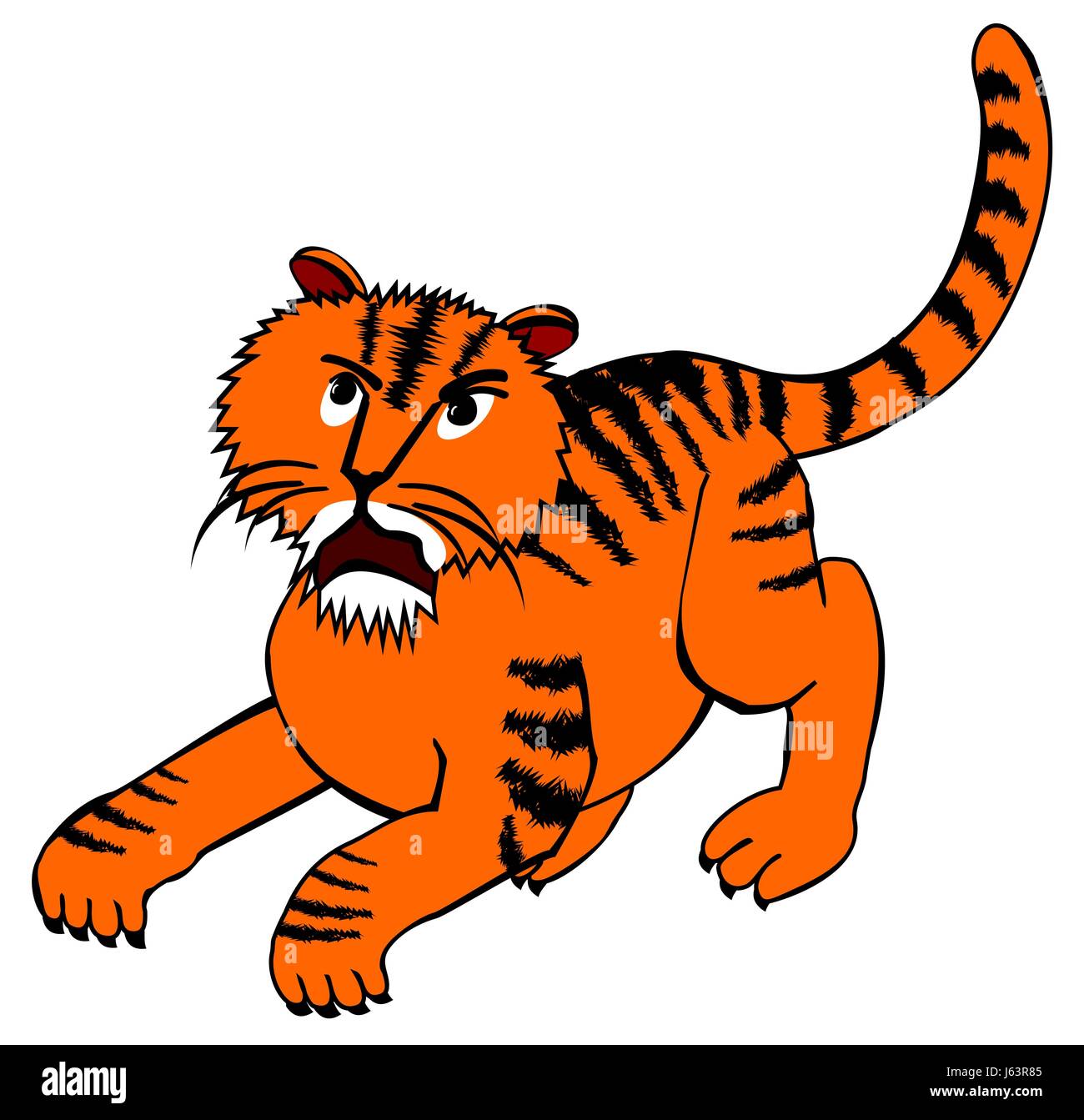 Scared tiger Cut Out Stock Images & Pictures - Alamy