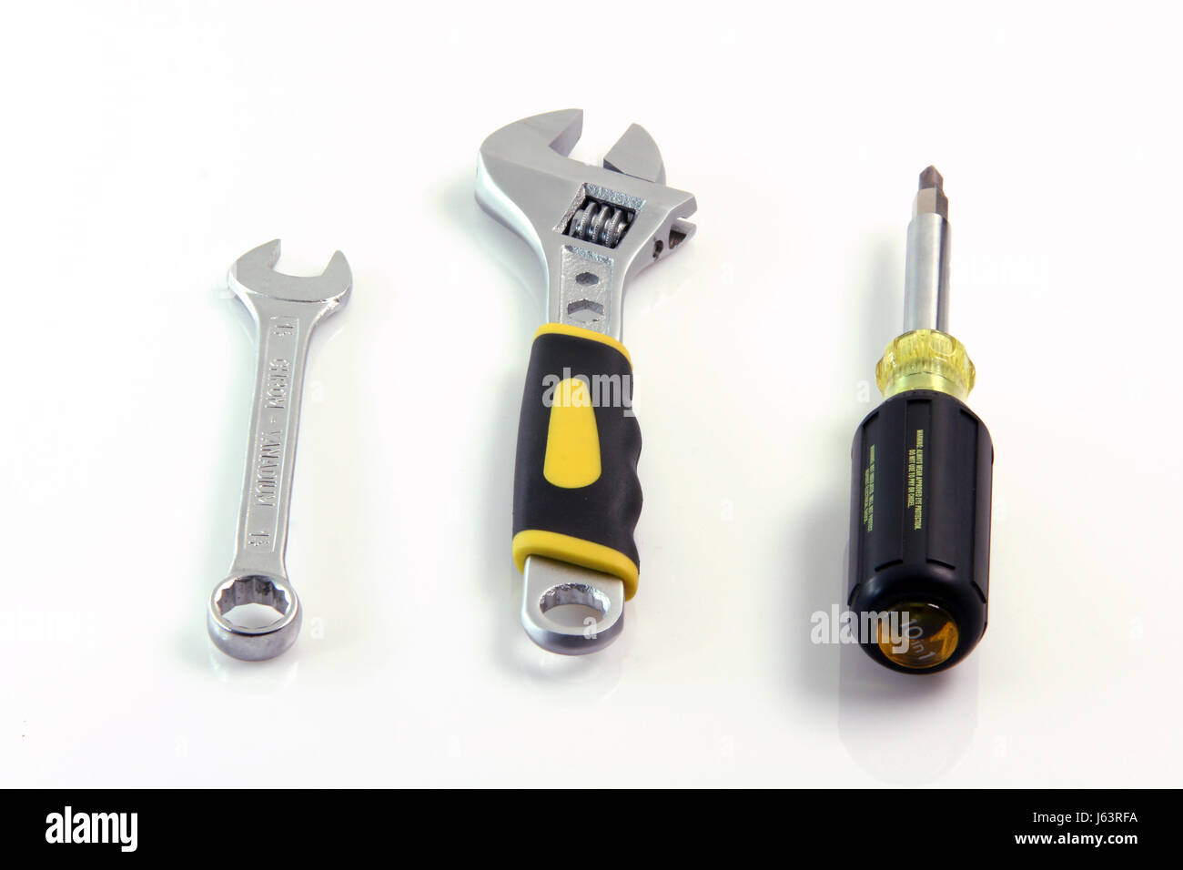 three screwdriver wrench handyman tool object tools isolated industry ...