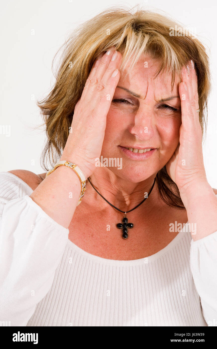 woman headache shoulder disease illness sickness sick ill head woman ...