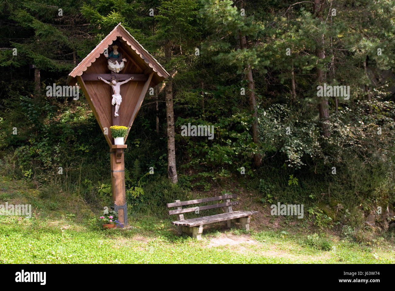 belief cross christ seat bench jesus forest belief church god tree ...